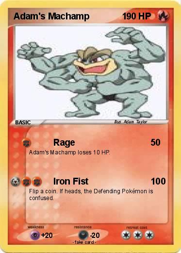 Pokémon Adam s Machamp 1 1 - Rage - My Pokemon Card
