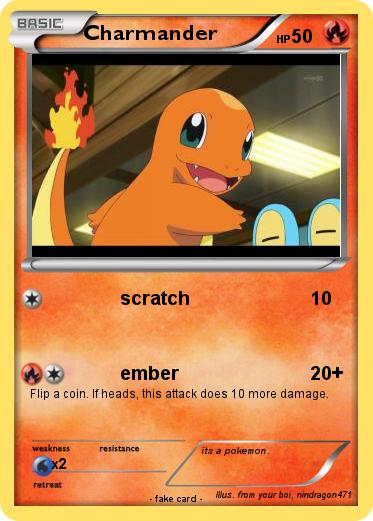 Pokémon Charmander 2288 2288 - scratch - My Pokemon Card