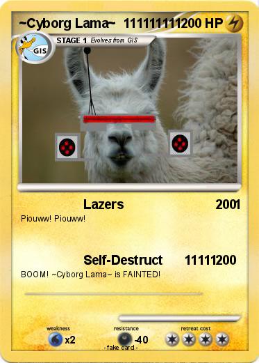 Pokémon Cyborg Lama 111111111 111111111 - Lazers 1 - My Pokemon Card