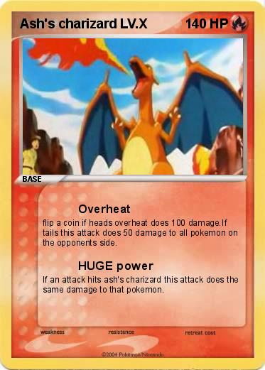 Pokémon Ash s charizard LV X - Overheat - My Pokemon Card