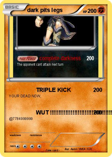 Pokémon dark pits legs - TRIPLE KICK - My Pokemon Card