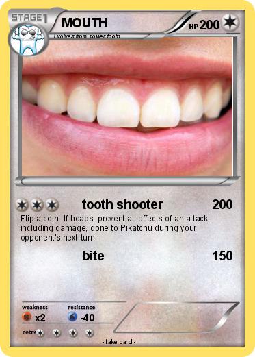 Pokémon MOUTH 54 54 - tooth shooter - My Pokemon Card