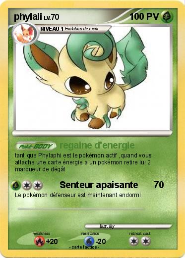 Pokémon phylali 20 20 - regaine d'energie - Ma carte Pokémon