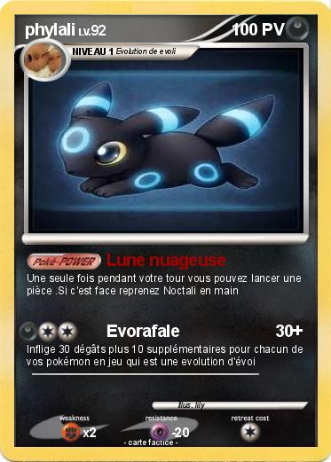 Pokémon phylali 21 21 - Lune nuageuse - Ma carte Pokémon