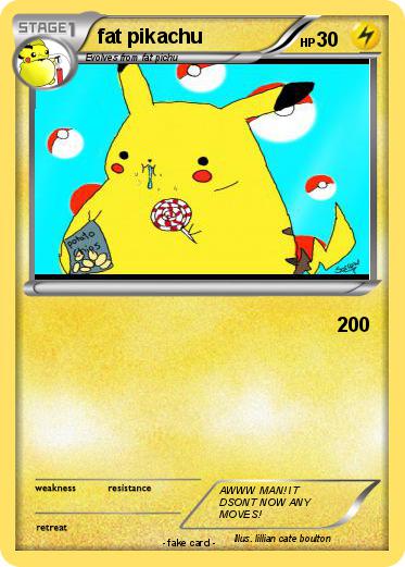Pokémon fat pikachu 107 107 - My Pokemon Card