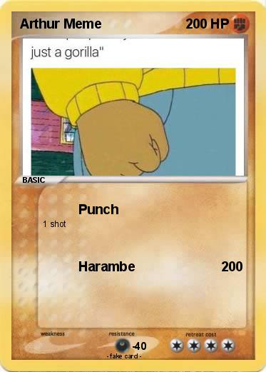 Pokémon Arthur Meme - Punch - My Pokemon Card