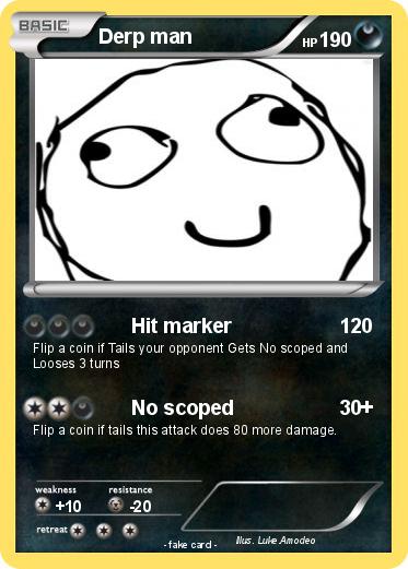 Pokémon Derp man 28 28 - Hit marker - My Pokemon Card