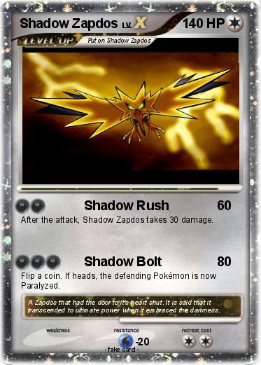 Pokémon Shadow Zapdos 18 18 - Shadow Rush - My Pokemon Card