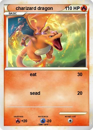 Pokémon charizard dragon - eat - My Pokemon Card