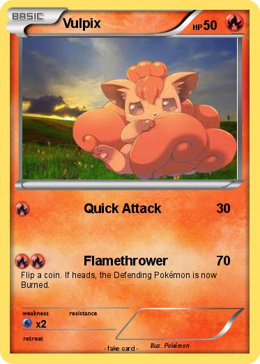 Pokémon Vulpix 269 269 - Quick Attack - My Pokemon Card