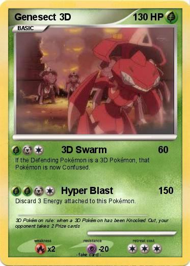 Pokémon Genesect 3D - 3D Swarm - My Pokemon Card