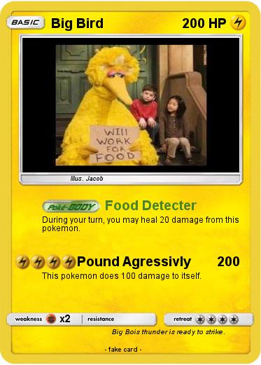 Pokémon Big Bird 93 93 - Food Detecter - My Pokemon Card