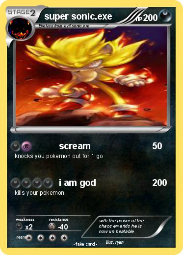 Pokémon super sonic exe 1 1 - scream - My Pokemon Card