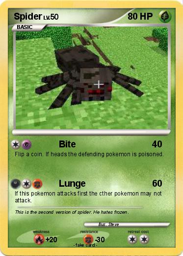 Pokémon Spider 1727 1727 - Bite - My Pokemon Card