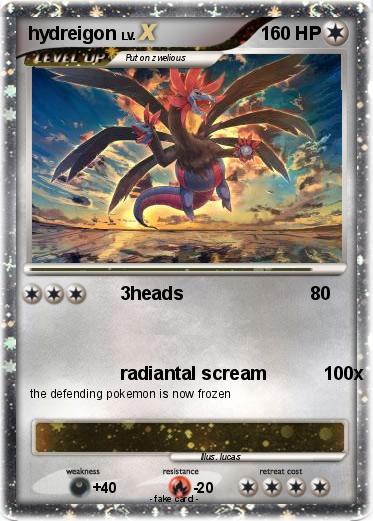 Pokémon hydreigon 302 302 - 3heads - My Pokemon Card