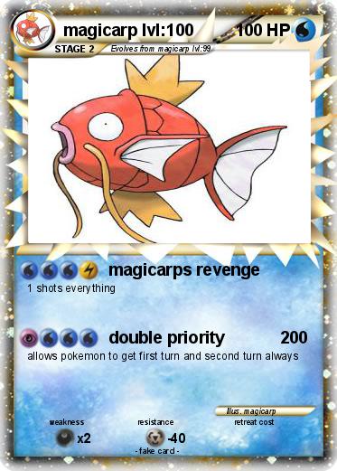 Pokémon magicarp lvl 100 100 - magicarps revenge - My Pokemon Card
