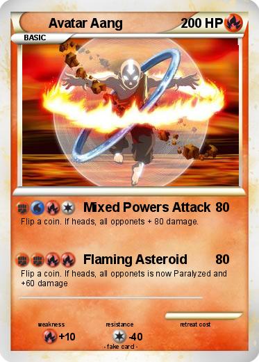 Pokémon Avatar Aang 20 20 - Mixed Powers Attack - My Pokemon Card