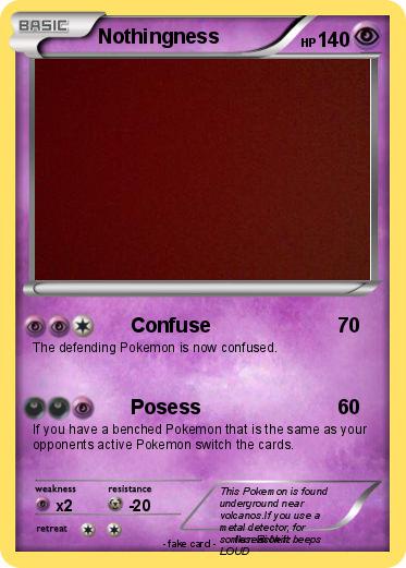 Pokémon Nothingness 21 21 - Confuse - My Pokemon Card