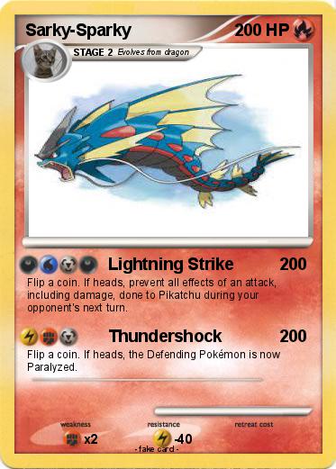 Pokémon Sarky Sparky - Lightning Strike - My Pokemon Card