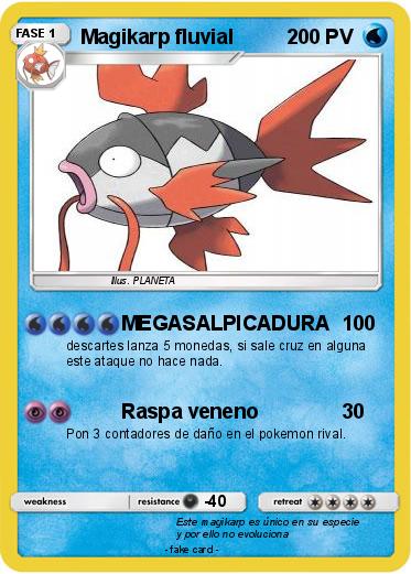 Pokémon Magikarp fluvial - MEGASALPICADURA - Mi carta pokémon