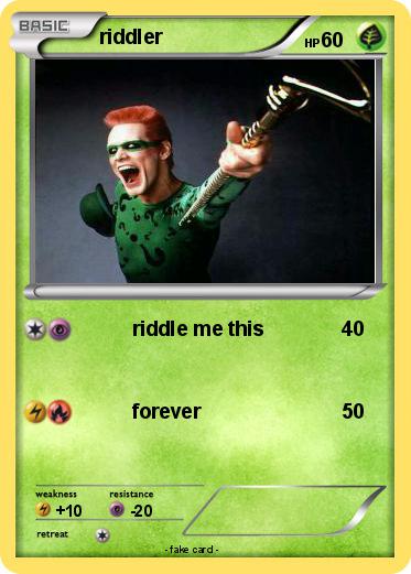 Pokémon riddler 25 25 - riddle me this - My Pokemon Card