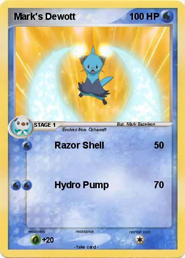 Pokémon Mark s Dewott - Razor Shell - My Pokemon Card