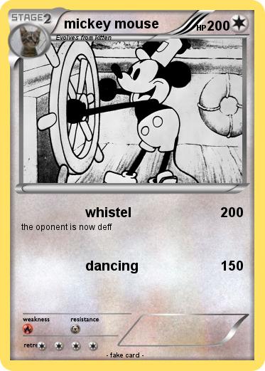 Pokémon mickey mouse 258 258 - whistel - My Pokemon Card