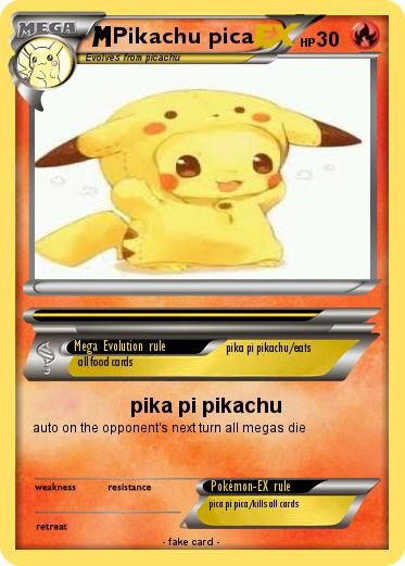 Pokémon Pikachu pica - pika pi pikachu - My Pokemon Card