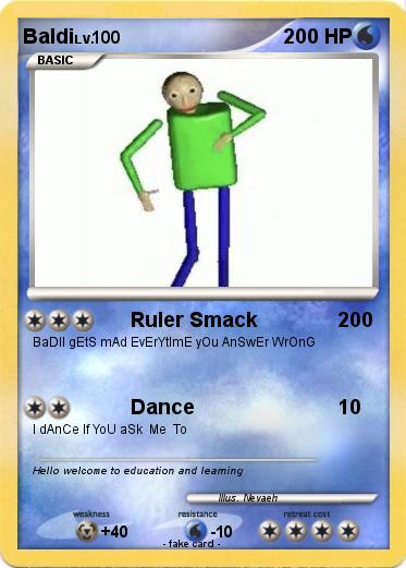 Pokémon Baldi 215 215 - Ruler Smack - My Pokemon Card