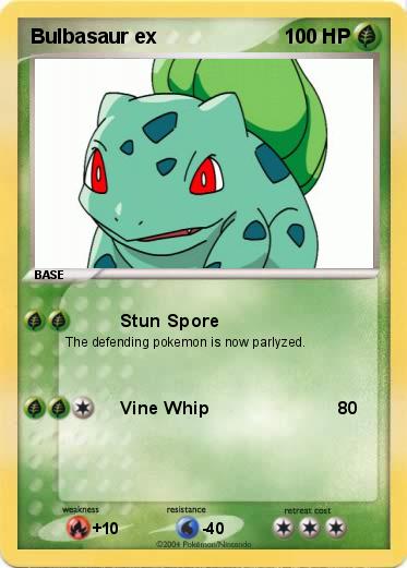 Pokémon Bulbasaur ex 1 1 - Stun Spore - My Pokemon Card