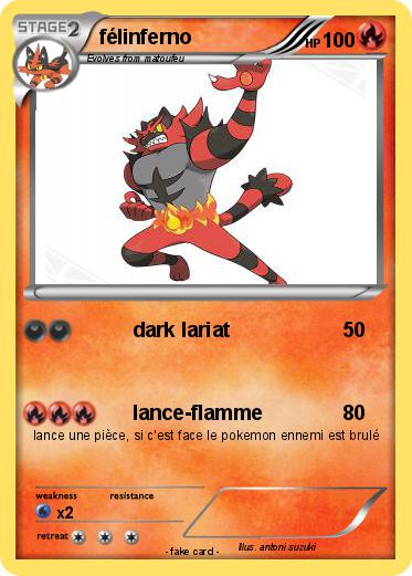 Pokémon felinferno 4 4 - dark lariat - My Pokemon Card