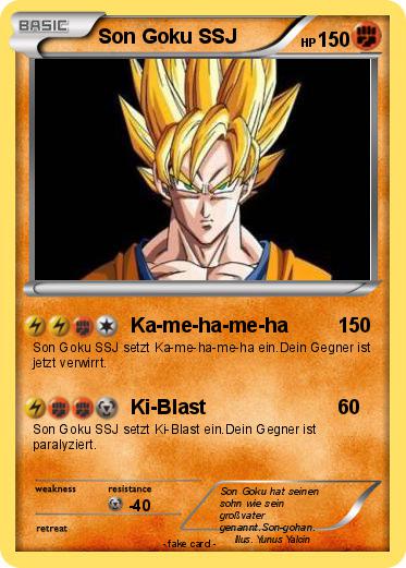 Pokémon Son Goku SSJ 58 58 - Ka-me-ha-me-ha - My Pokemon Card