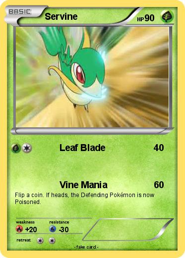 Pokémon Servine 317 317 - Leaf Blade - My Pokemon Card