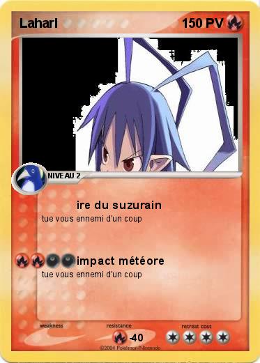 Pokémon Laharl 1 1 - ire du suzurain - Ma carte Pokémon