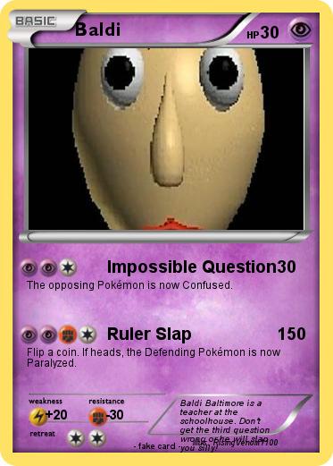 Pokémon Baldi 105 105 - Impossible Question - My Pokemon Card