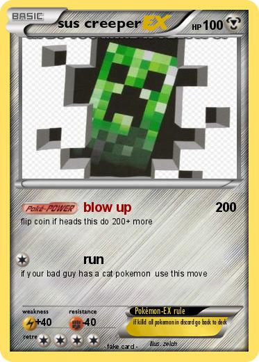 Pokémon sus creeper - blow up - My Pokemon Card