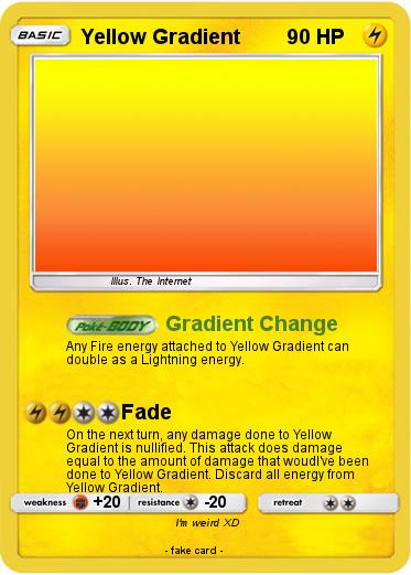 Pokémon Yellow Gradient - Gradient Change - My Pokemon Card