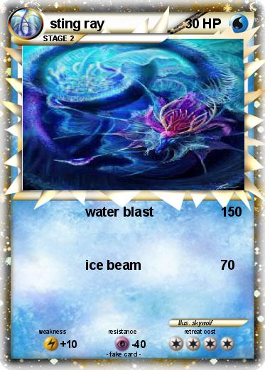 Pokémon sting ray 13 13 - water blast - My Pokemon Card