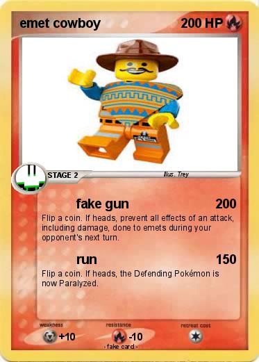 Pokémon emet cowboy - fake gun - My Pokemon Card