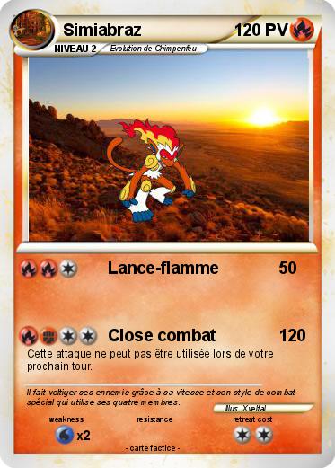 Pokémon Simiabraz 810 810 - Lance-flamme - Ma carte Pokémon