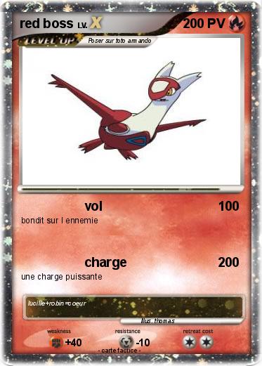 Pokémon red boss - vol - Ma carte Pokémon