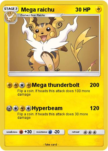 Pokémon Mega raichu 250 250 - Mega thunderbolt - My Pokemon Card