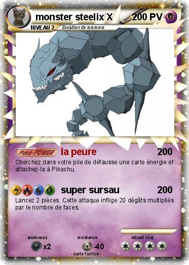 Pokémon monster steelix X - la peure - Ma carte Pokémon