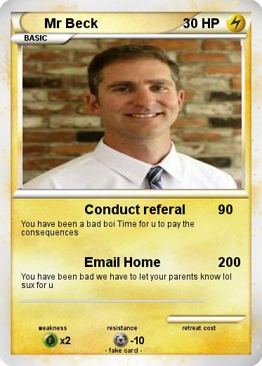 Pokémon Mr Beck - Conduct referal - My Pokemon Card