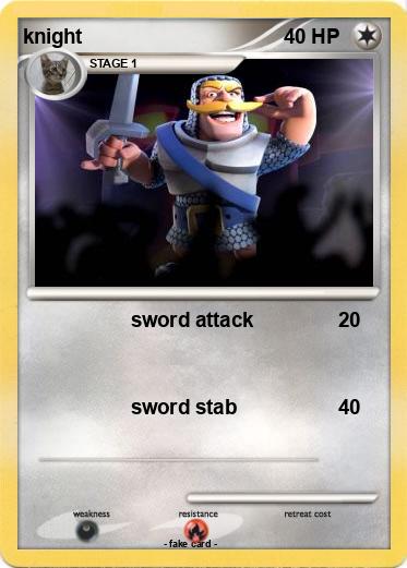 Pokémon knight 412 412 - sword attack - My Pokemon Card