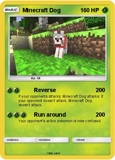 Pokémon Minecraft Dog 6 6 - Reverse - My Pokemon Card