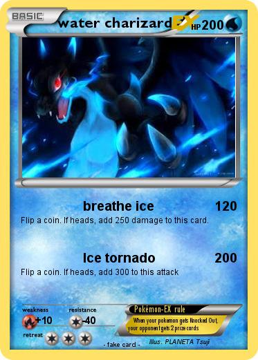 Pokémon water charizard 16 16 - breathe ice - My Pokemon Card