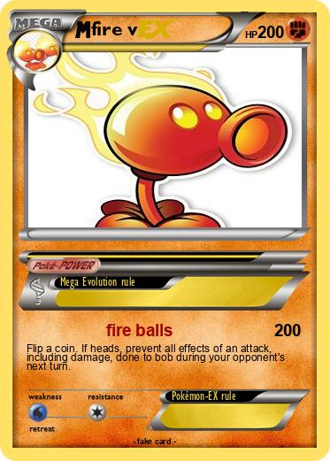 Pokémon fire v - fire balls - My Pokemon Card