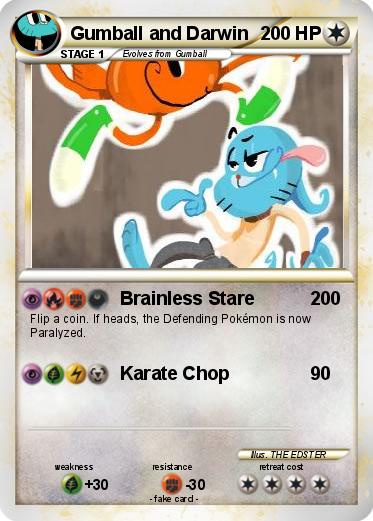 Pokémon Gumball and Darwin 18 18 - Brainless Stare - My Pokemon Card