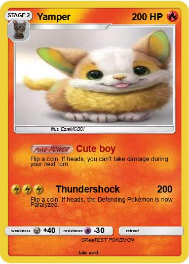 Pokémon Yamper 20 20 - Cute boy - My Pokemon Card